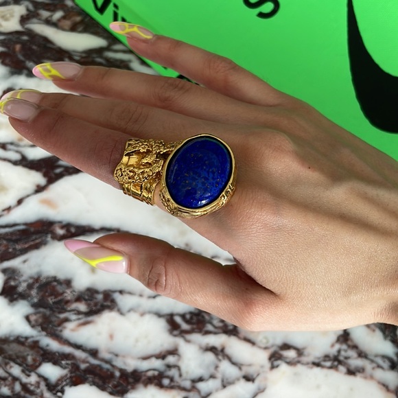 Yves Saint Laurent | Jewelry | Ysl Royal Blue Arty Ring Size 5 | Poshmark